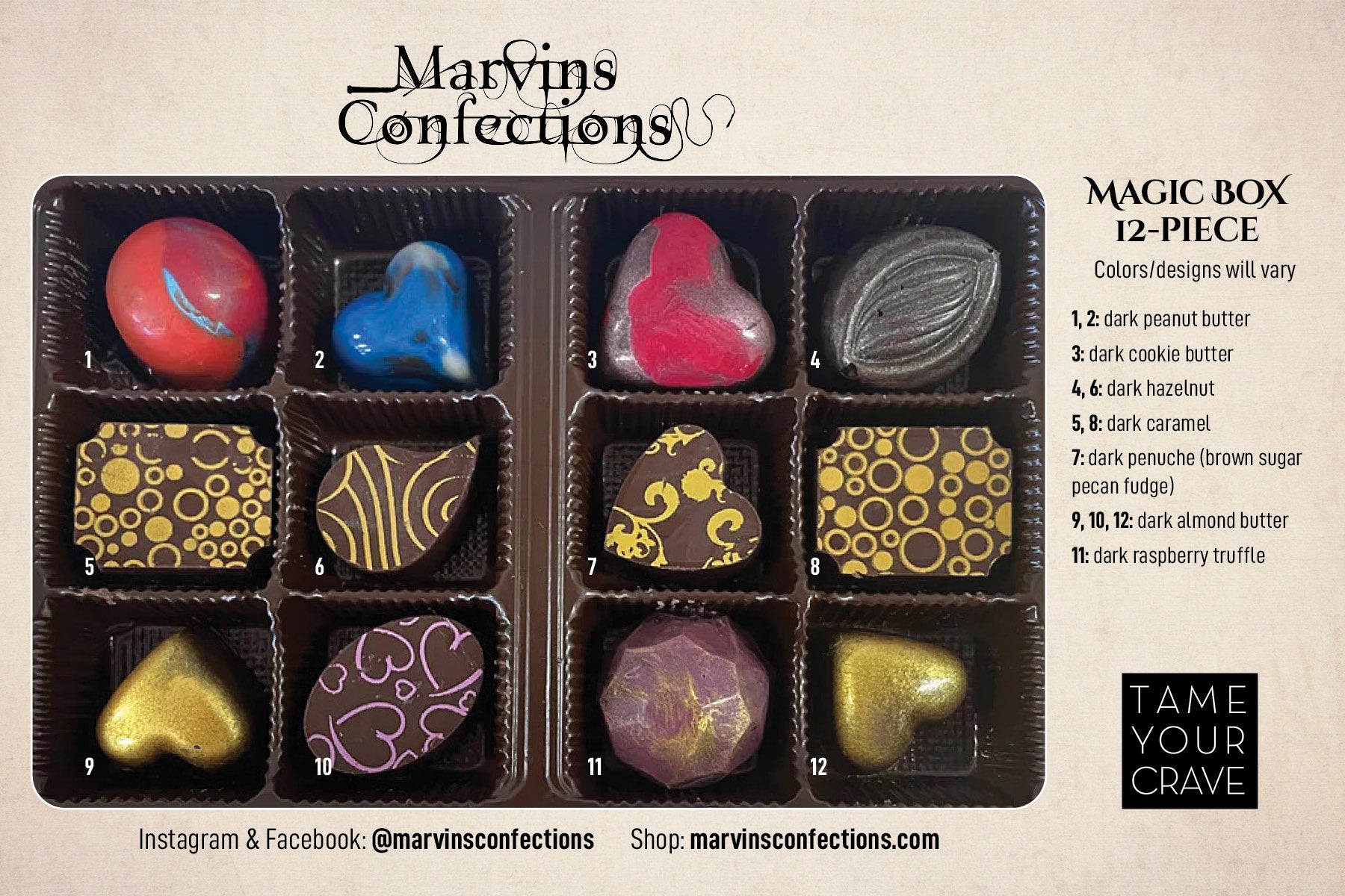 12-Piece Boxes – Marvin's Confections