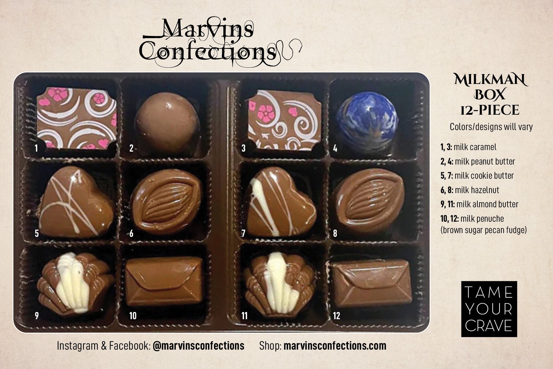 Milkman 12-Piece | Indulgent Milk Chocolate Assortment by Marvin's ...